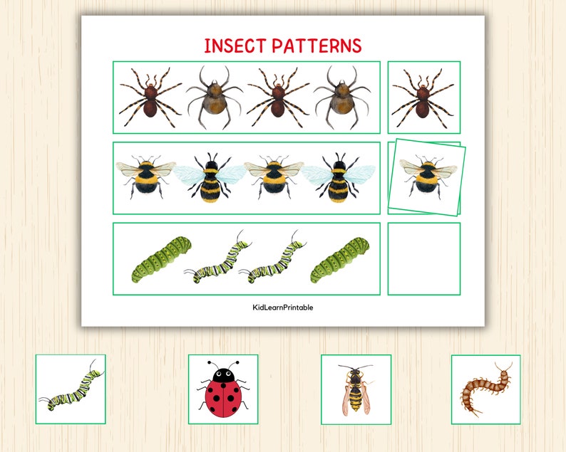 Insect Patterns,insect Activity,cut and Paste Patterns,preschool ...