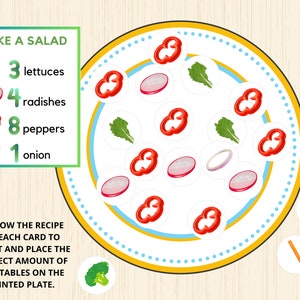 Healthy Foods,make a Vegetable Salad,pretend Play,kindergarten ...