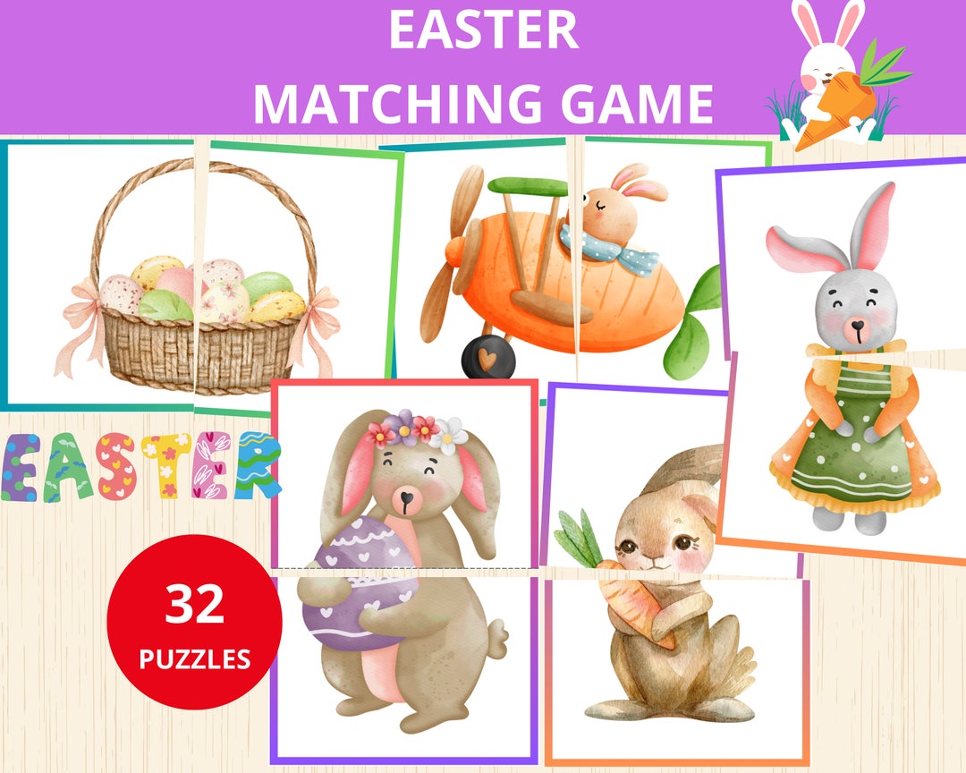 Easter Matching Game, Easter Puzzle, Easter Symmetry, Montessori ...