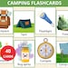 Camping Flash Cards,alphabet Flashcards,kindergarten Prek,seasonal ...