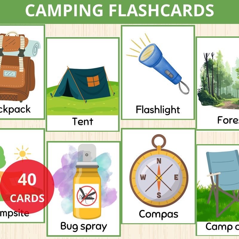 Camping Alphabet - Etsy