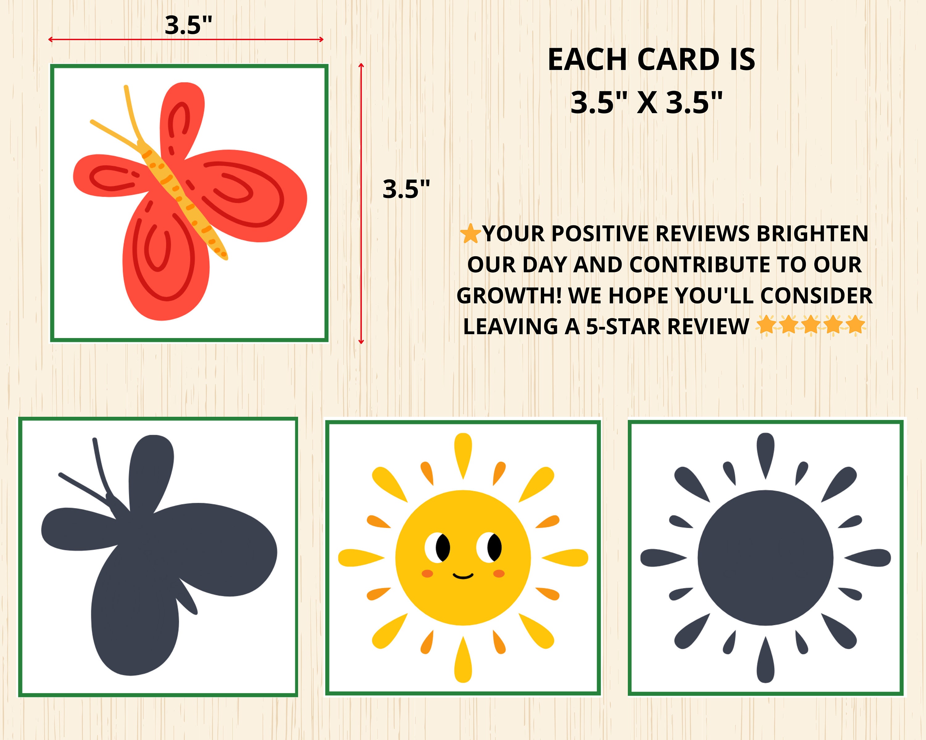 Spring Shadow Matching Cards, Spring Shadow Matching Activity ...