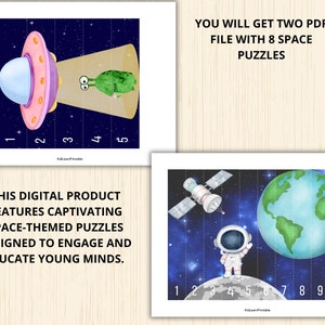 Space Puzzles,space Activities,outer Space Number Sequence,numbers 1-10 ...