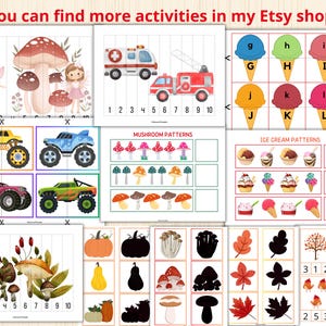 Fall Matching Mushroom Activity,symmetry Puzzle,2 Piece Puzzle,autumn ...