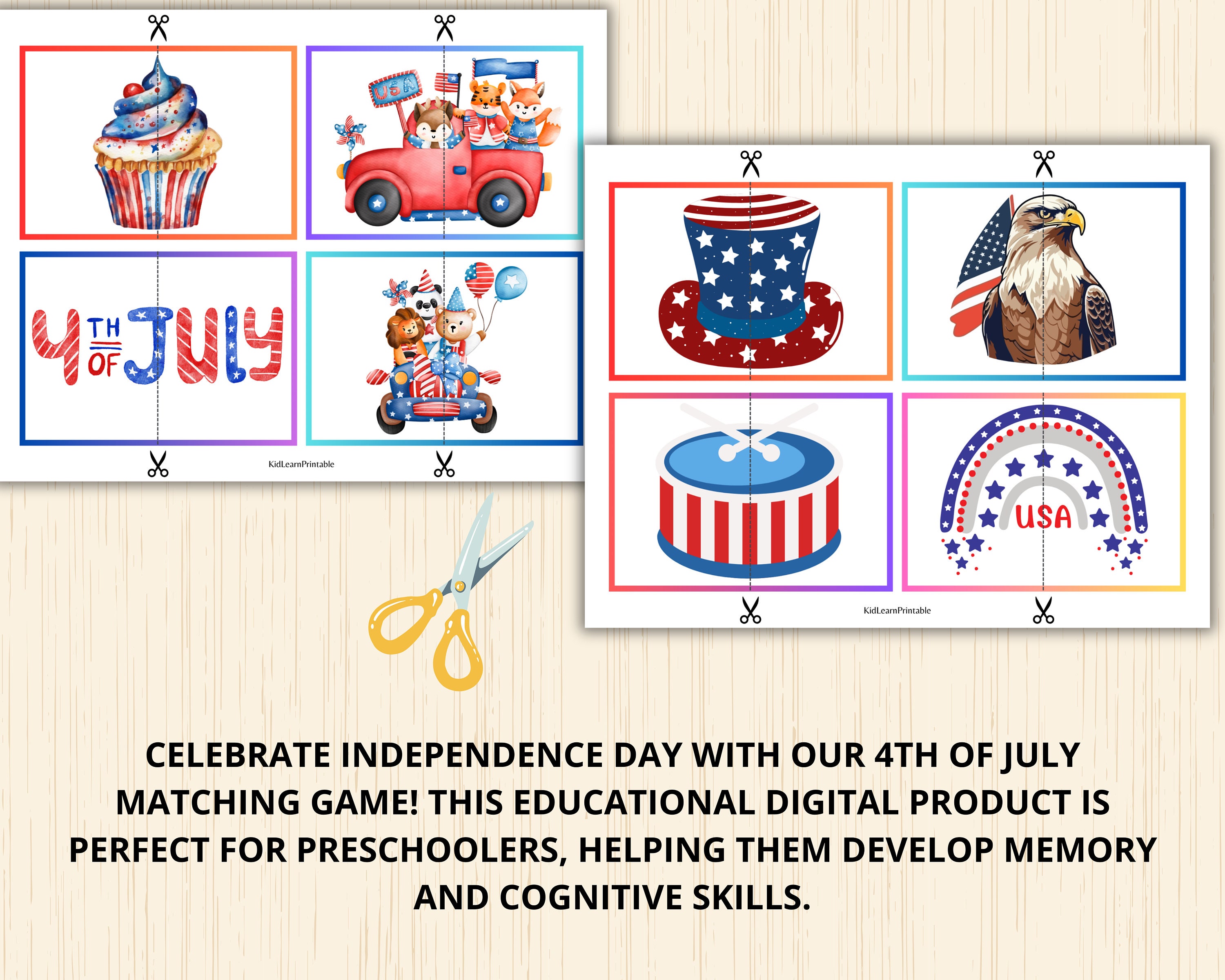 4th of July Matching Game,4th of July Puzzle Symmetry,matching Activity ...