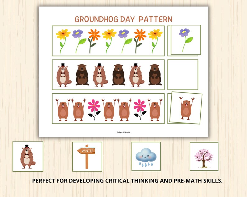 Groundhog Day Pattern,what Comes Next,groundhog Day Activities ...