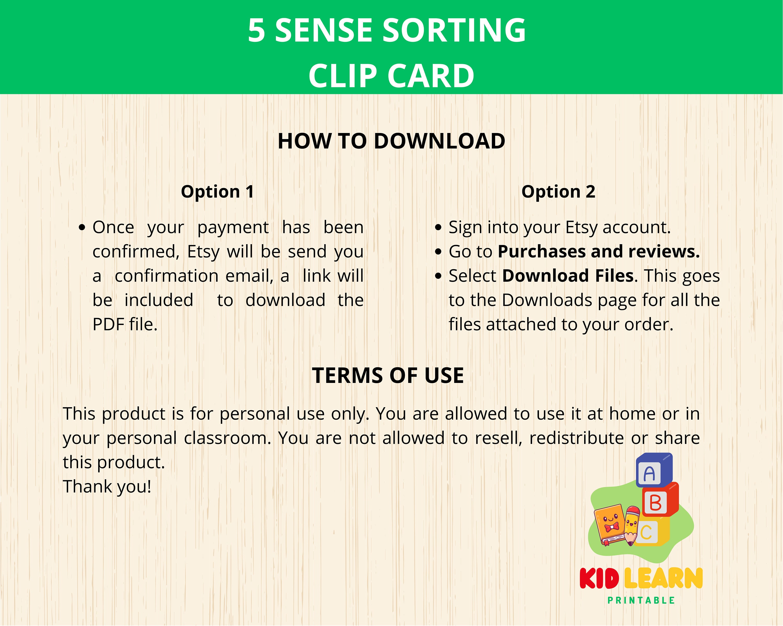 5 Senses Clip Cards, Five Senses Sorting Activity Game, Sort and Match ...