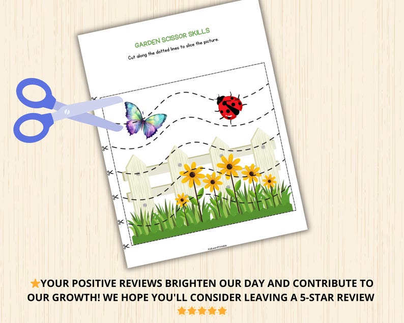 Garden Cutting Practice,spring Scissor Strips,garden Cutting Strips ...