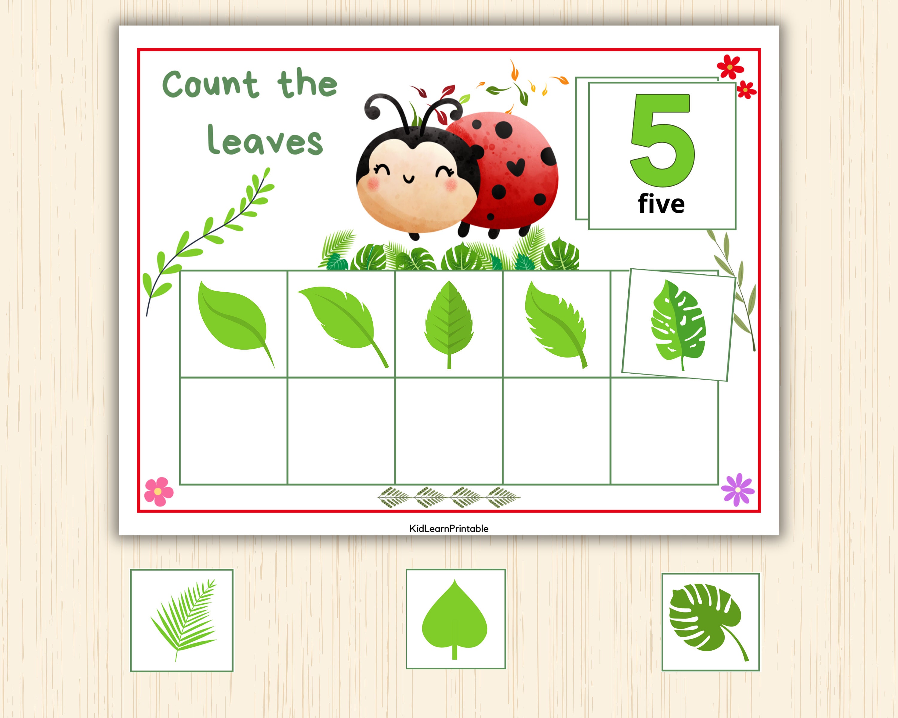 Ladybug Ten Frame,ladybug Printable Game,numbers 1-10,count and Match ...