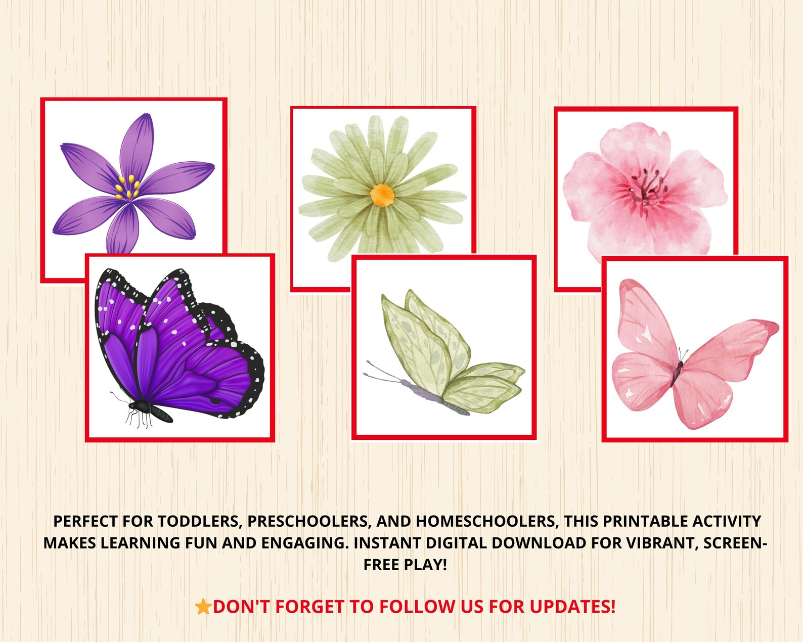 Flower Butterfly Color Matching,color Matching Game,spring Activity ...