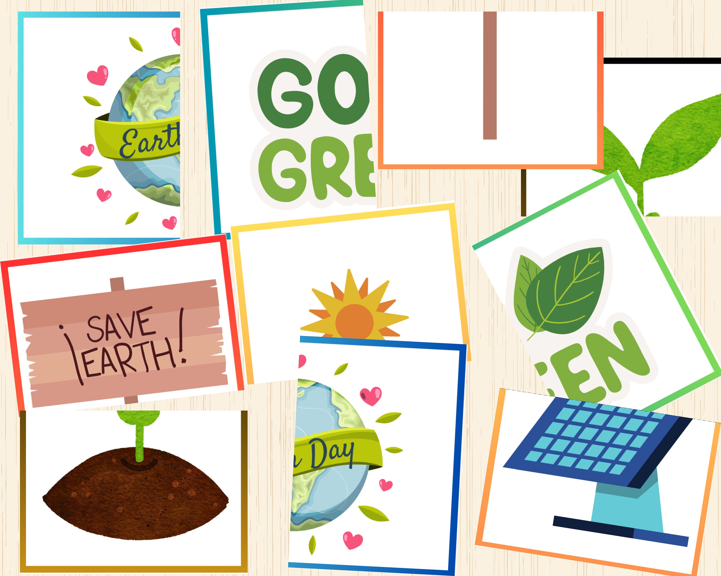 Earth Day Matching Game,earth Day Puzzles, Matching Activity, Game for ...