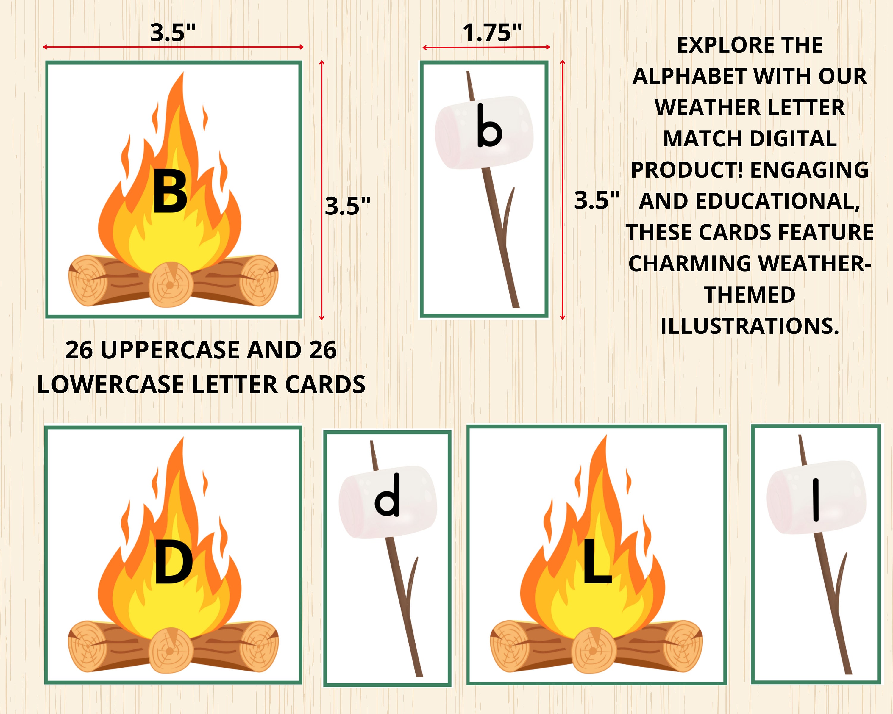 Camping Letter Match,preschool Letters,alphabet Matching Game,camping ...