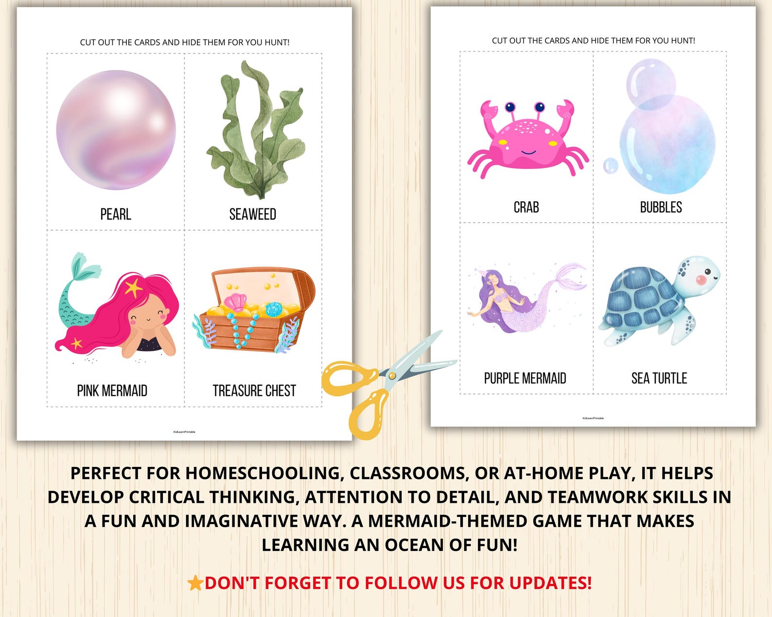 Mermaid Scavenger Hunt,mermaid Trasure Hunt,mermaid Birthday Party Game ...