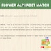 Flower Alphabet Match, Spring Preschool Activity,alphabet Matching Game ...