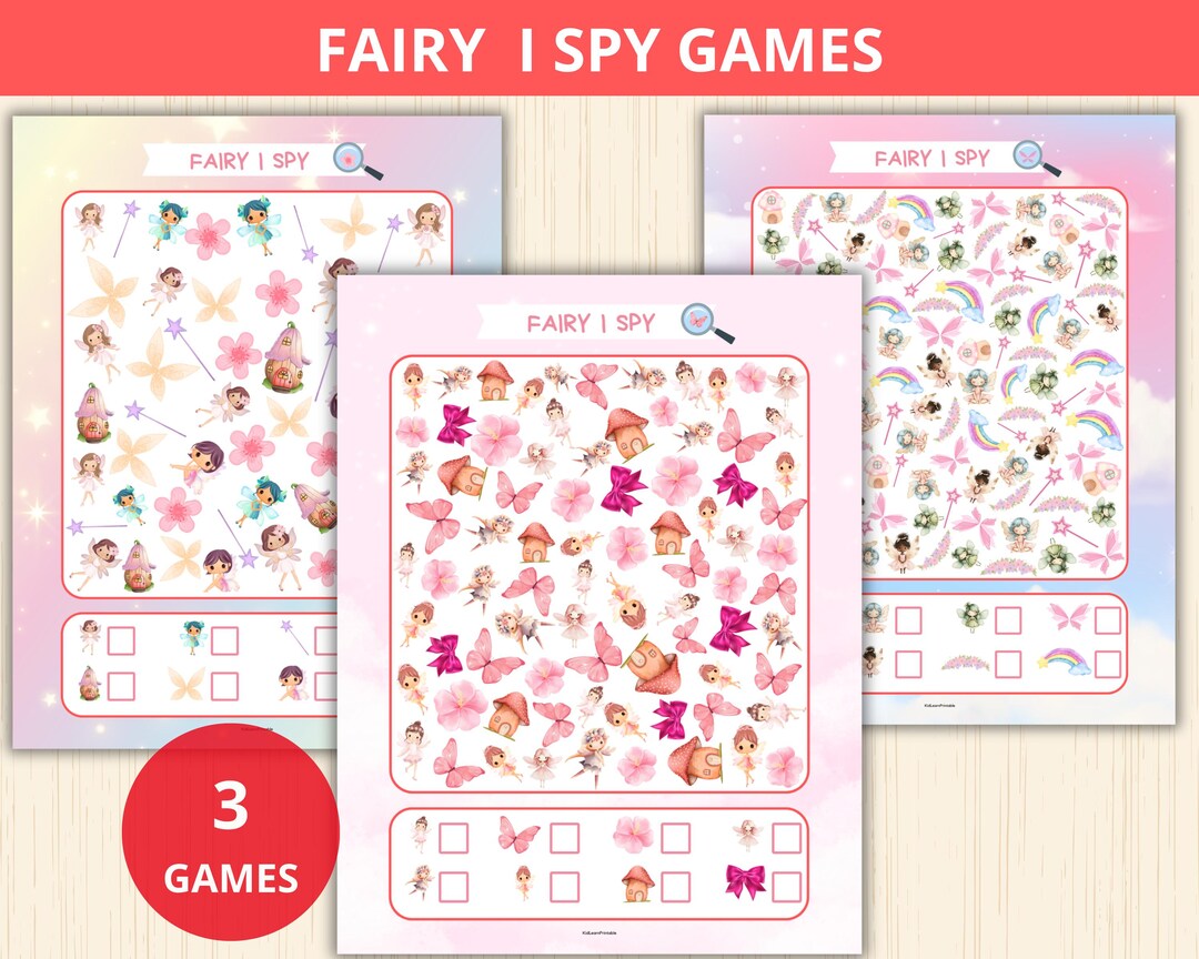 Fairy I Spy Game,fairy Activity Kids,fairy Party Game,fairy Birthday ...