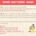 Heart Matching Game,valentine's Day Matching Activity,two Pieces Puzzle ...