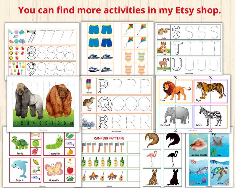 Safari Animal I Spy,counting Activity,look and Find,animals Preschool,i ...
