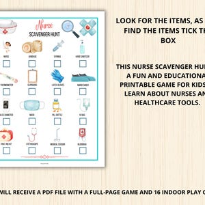 Nurse Scavenger Hunt,medical Scavenger Hunt,nurse Activities,nurse ...