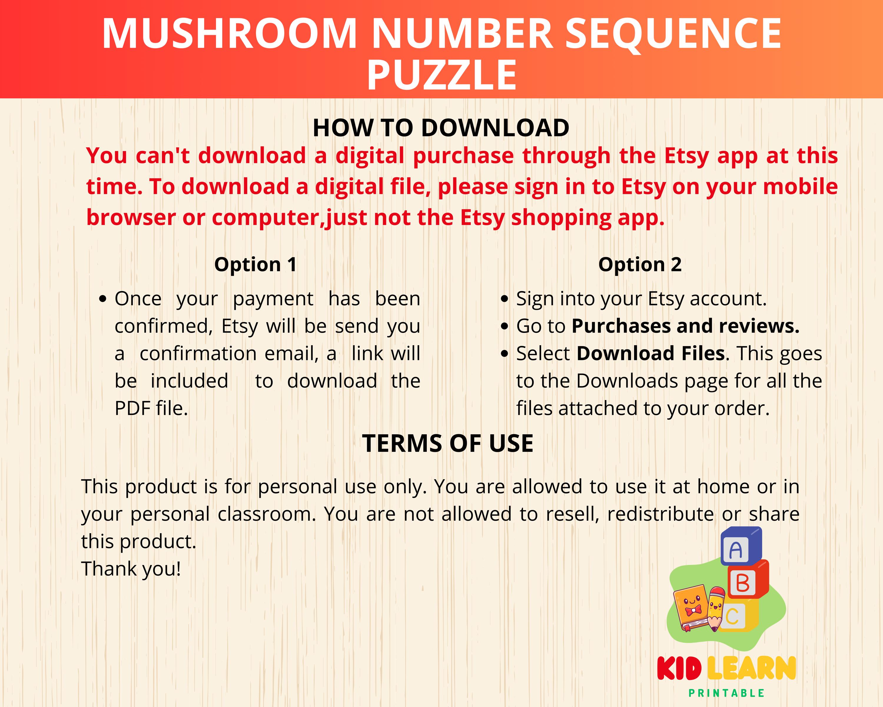 Preschool Autumn,mushroom Puzzle Number Sequence,mushroom Number ...