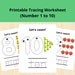1-10 Printable Number Tracing,preschool Worksheet, Homeschool , Teacher ...