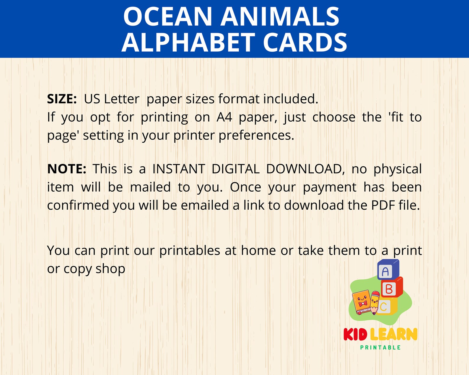 Ocean Alphabet Cards,ocean Animal Flash Cards,montessori,world Ocean ...