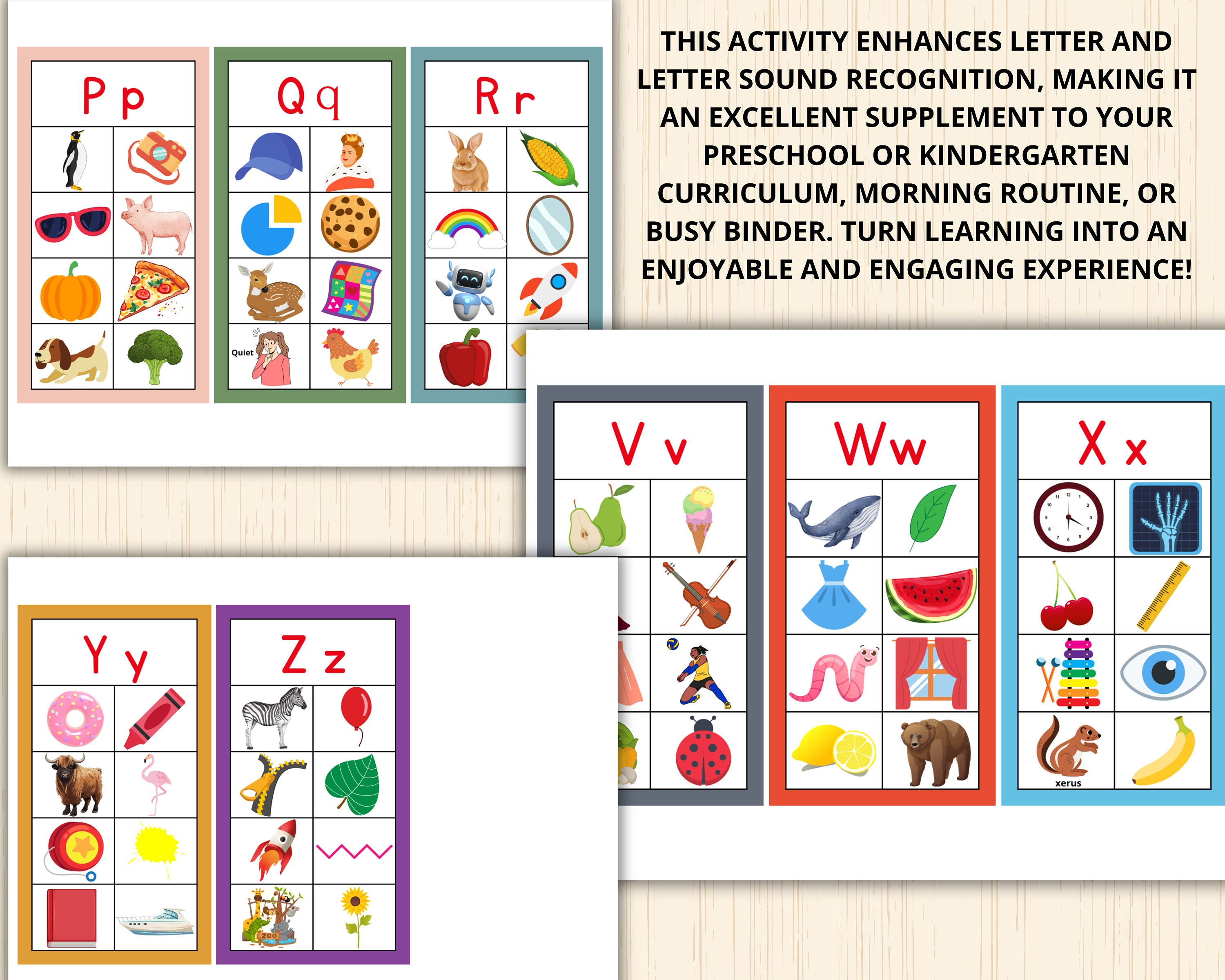 Alphabet Clip Cards,montessori Alphabet Cards,phonics Printable ...