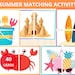 Summer Matching Game,summer Activity,summer Montessori,preschool ...