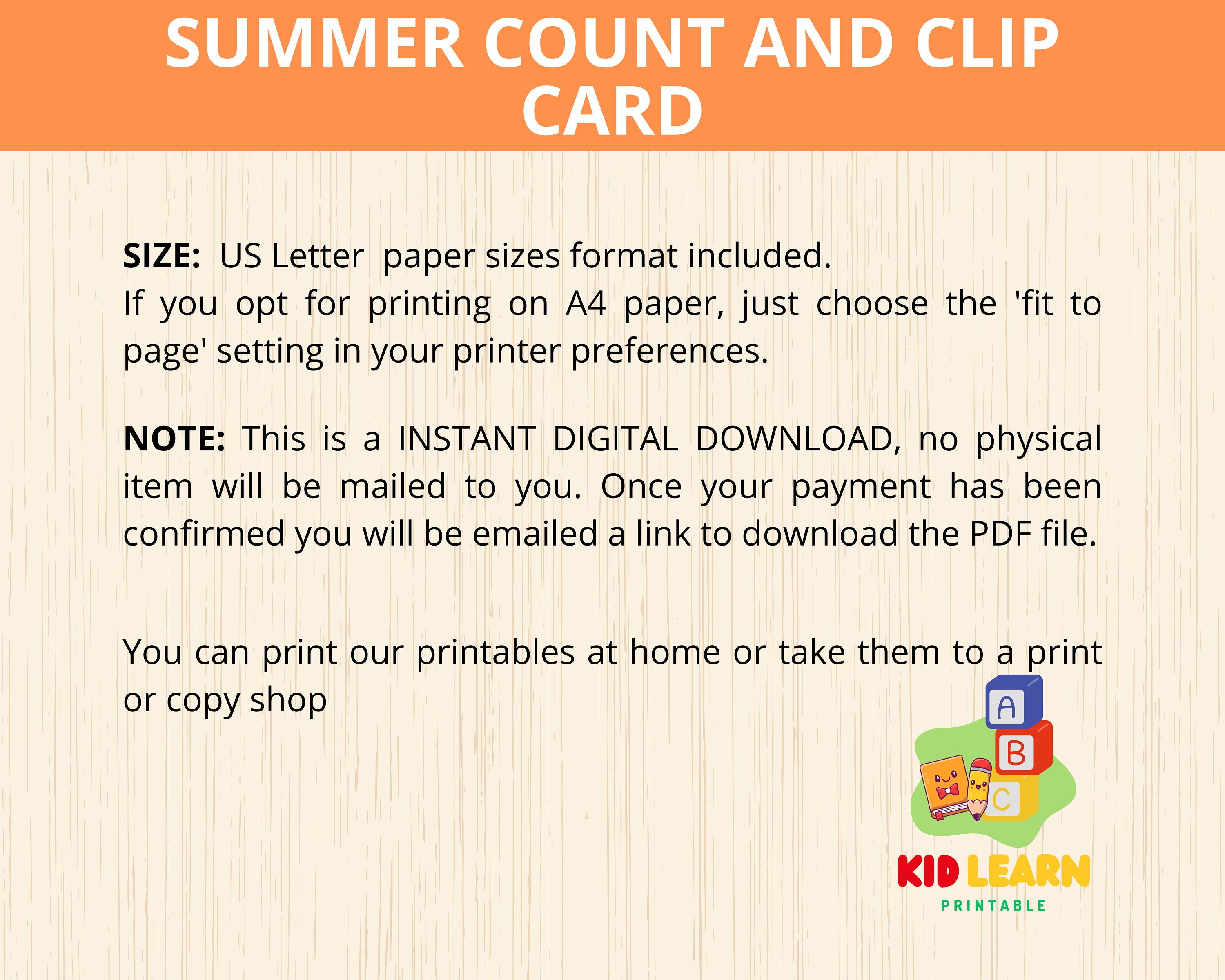 Summer Count and Clip Cards,numbers 1-20,preschool Math,kindergarten ...