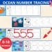 Ocean Animals Number Tracing,handwriting Practice,writing Skills ...