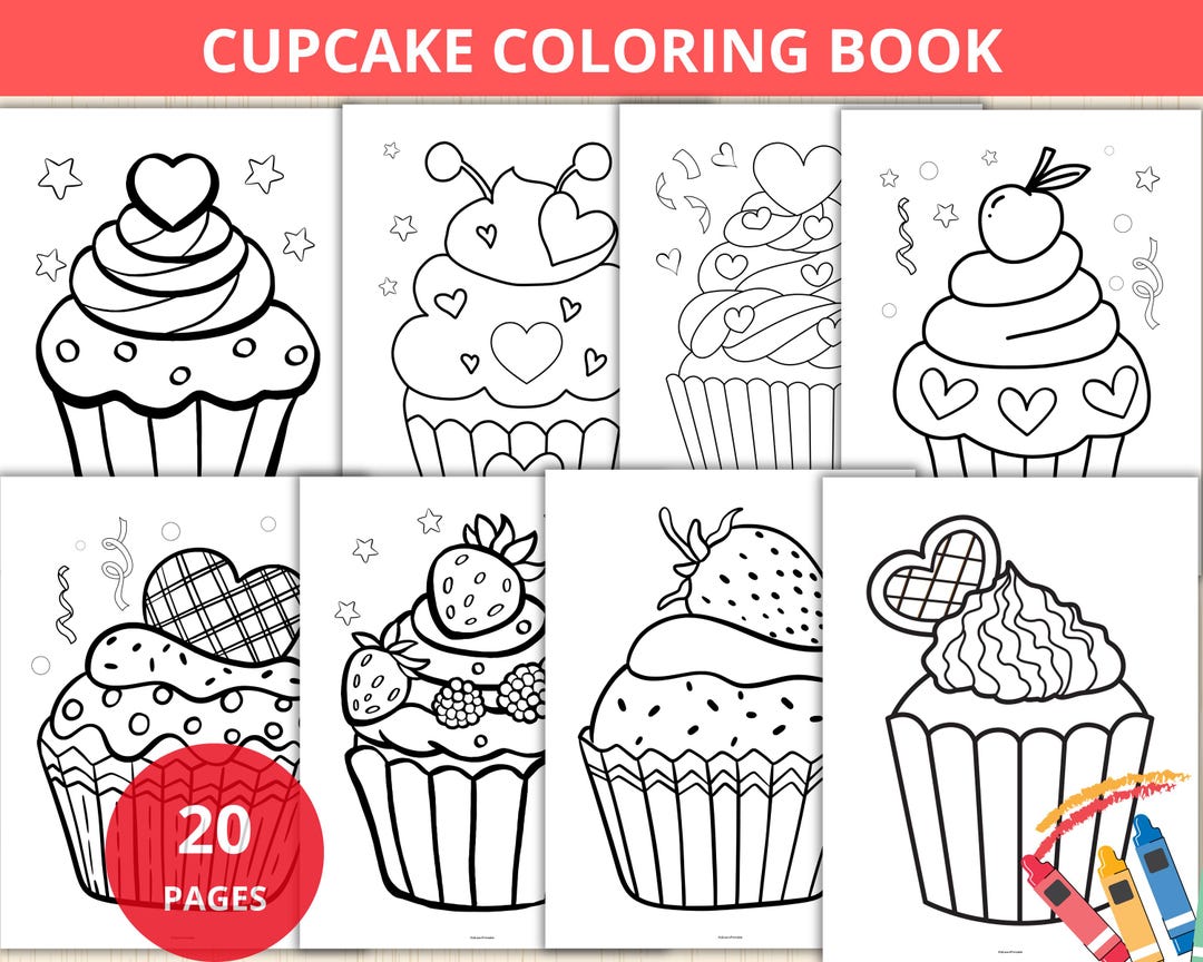 Cupcakes Coloring Pages,valentine's Day Cupcakes Coloring Sheets ...