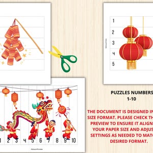 Chinese New Year Game,chinese Matching Activity,lunar New Year Puzzle ...