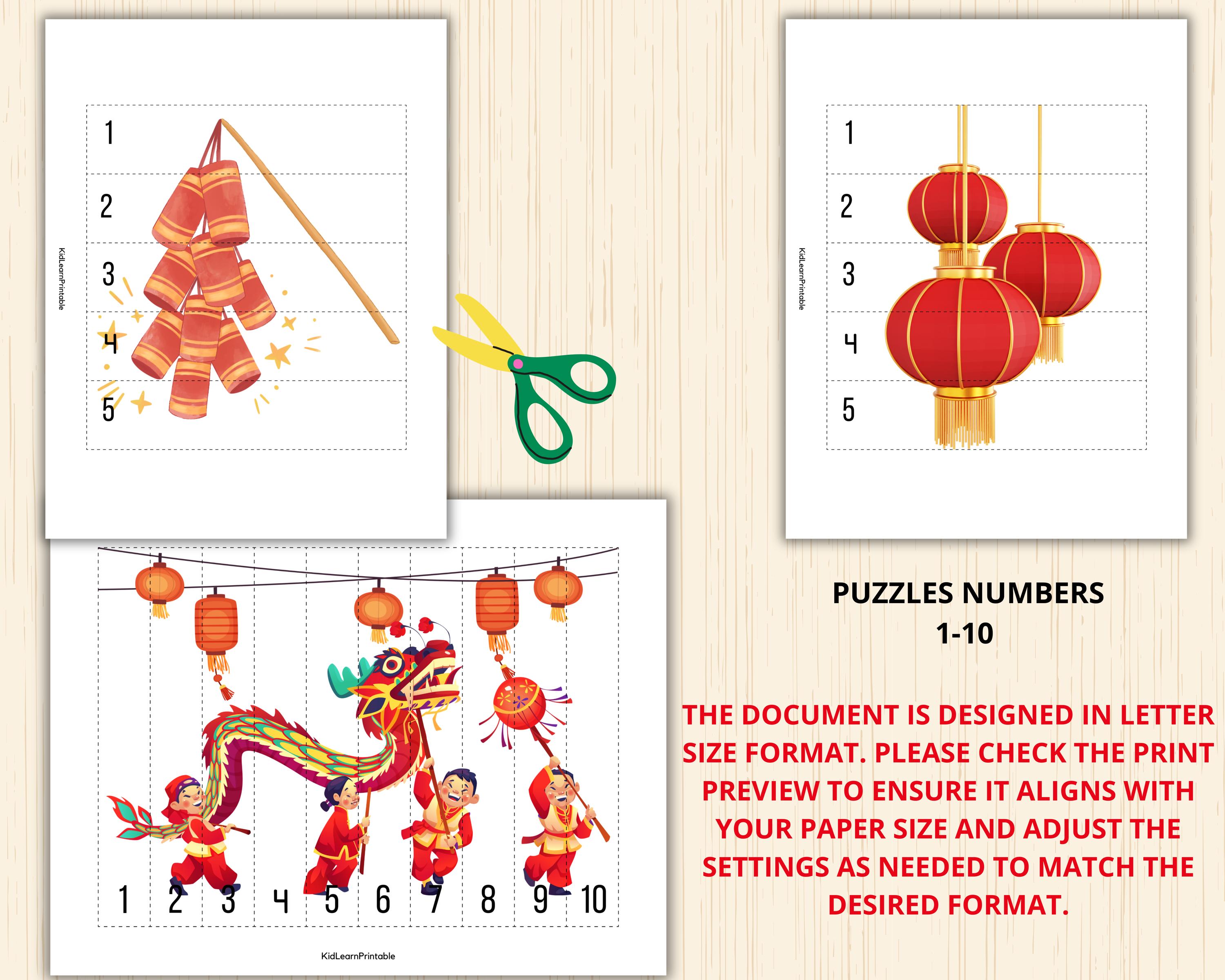 Chinese New Year Game,chinese Matching Activity,lunar New Year Puzzle ...