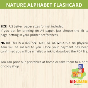 Nature Alphabet,nature Flashcard,fall Unit Study,alphabet Cards for ...