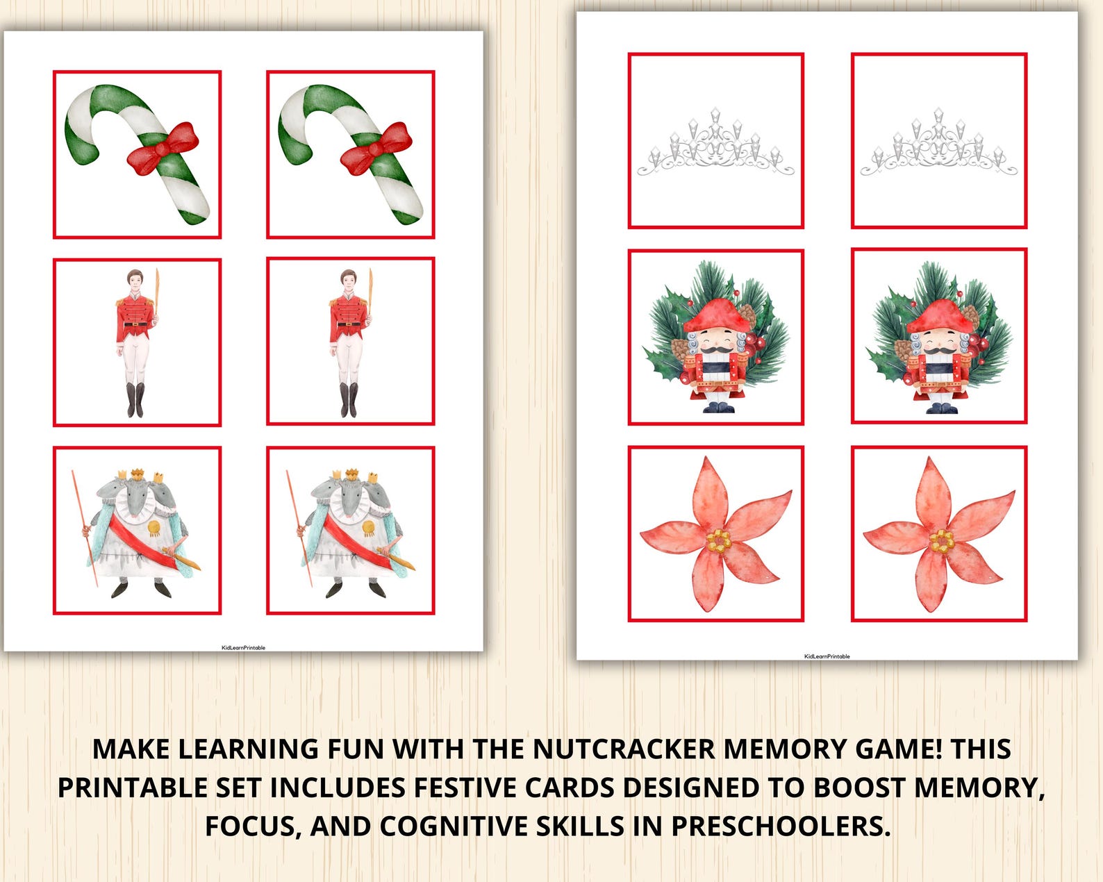 Nutcracker Memory Game,nutcracker Matching Activity,christmas Memory ...