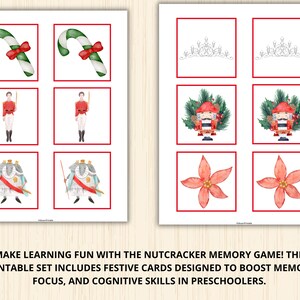 Nutcracker Memory Game,nutcracker Matching Activity,christmas Memory ...