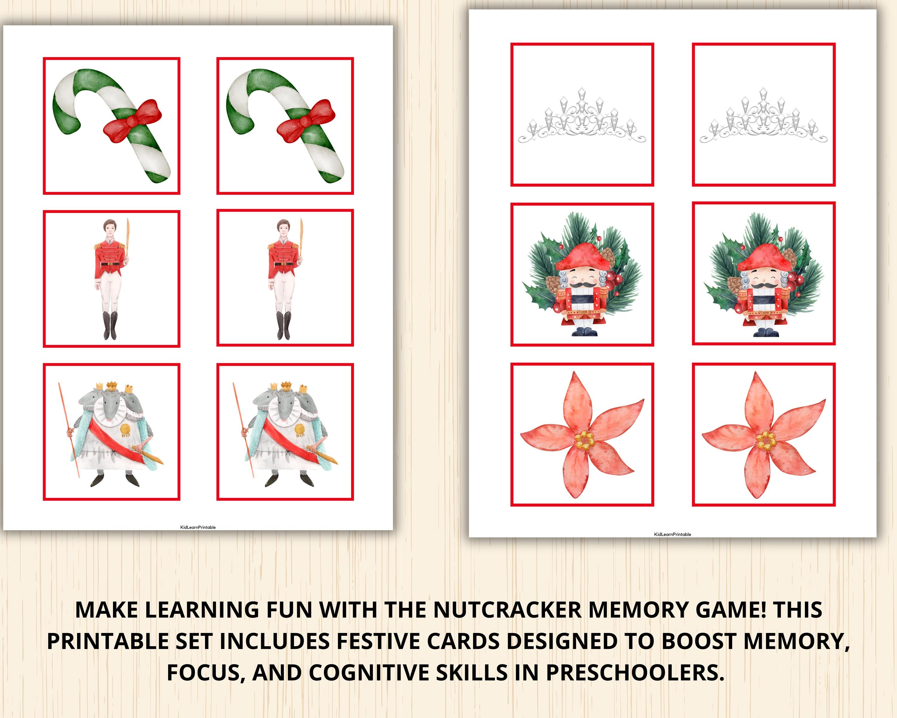Nutcracker Memory Game,nutcracker Matching Activity,christmas Memory ...