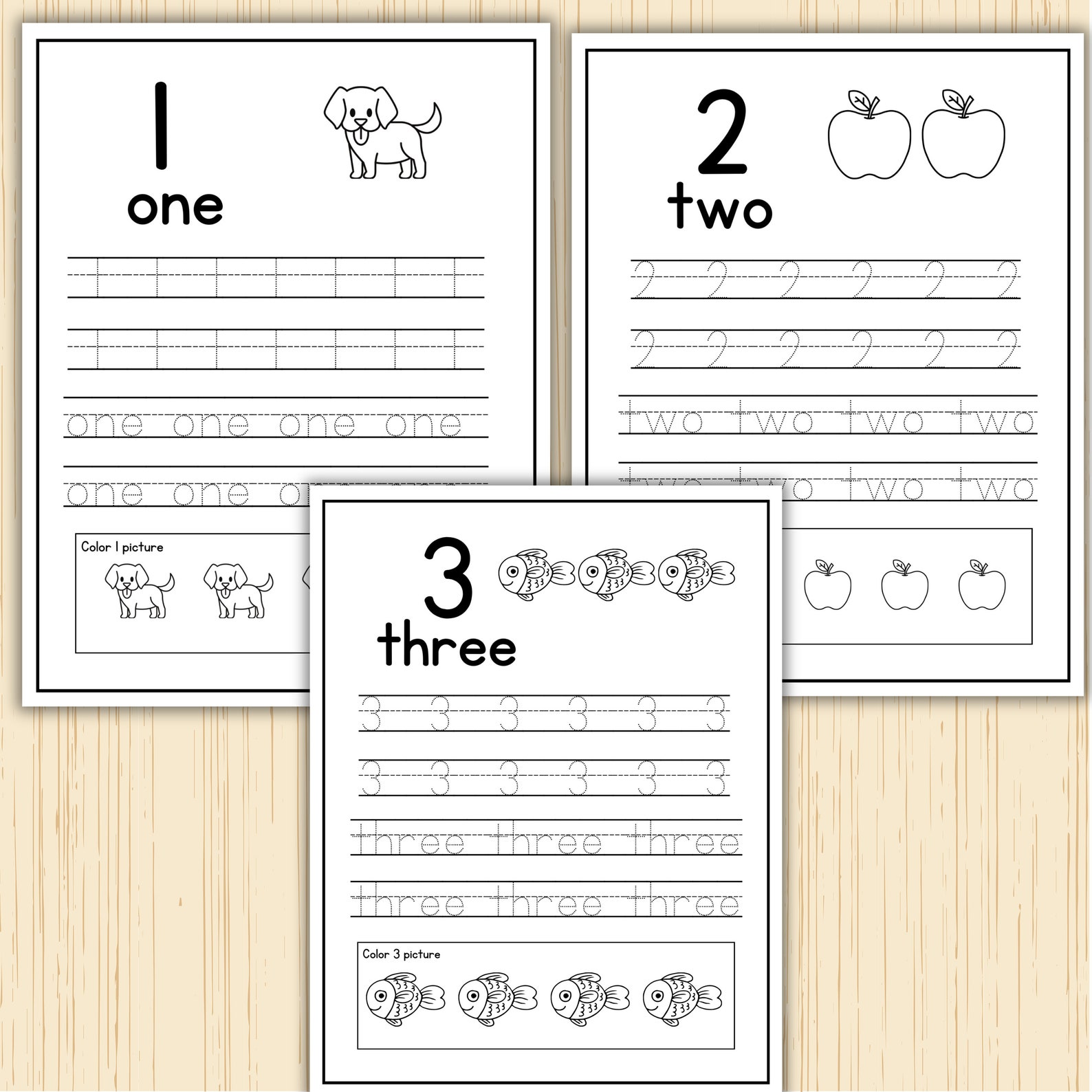 1-10 Printable Number Tracing,preschool Worksheet, Homeschool , Teacher ...