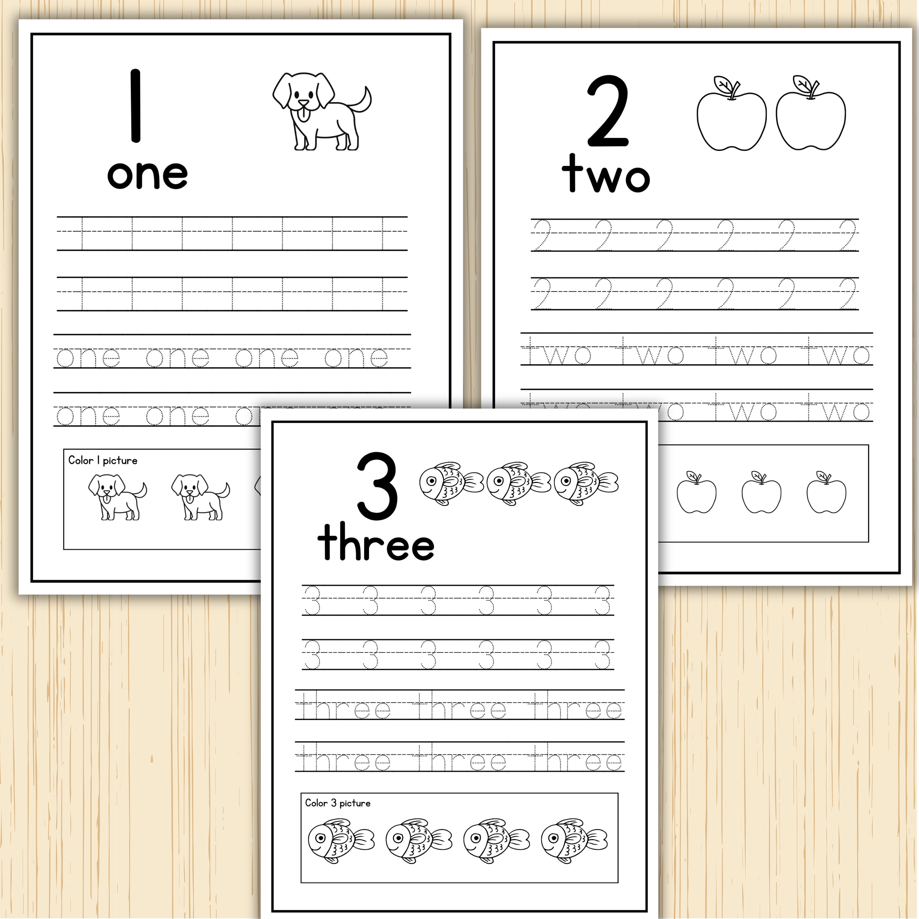 1-10 Printable Number Tracing,preschool Worksheet, Homeschool , Teacher ...