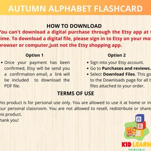 Autumn Alphabet,autumn Flashcard,fall Unit Study,alphabet Cards for ...