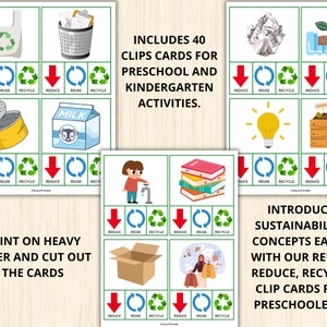 Earth Day Clip Card,earth Day Recycle Sort,earth Day, Waste Sorting ...