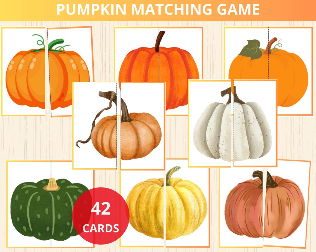 Matching Pumpkin,fall Activity for Kids,pumpkin Toddler Activity ...