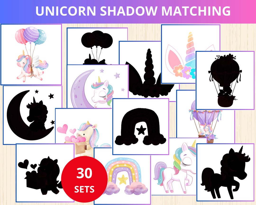Unicorn Shadow Matching,unicorn Party Game,unicorn Match Game,fairy ...