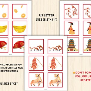 Chinese New Year Memory Game,lunar New Year Matching Activity,memory ...