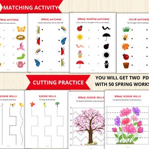 Spring Preschool Packet,spring Preschool Worksheets,spring Learning ...