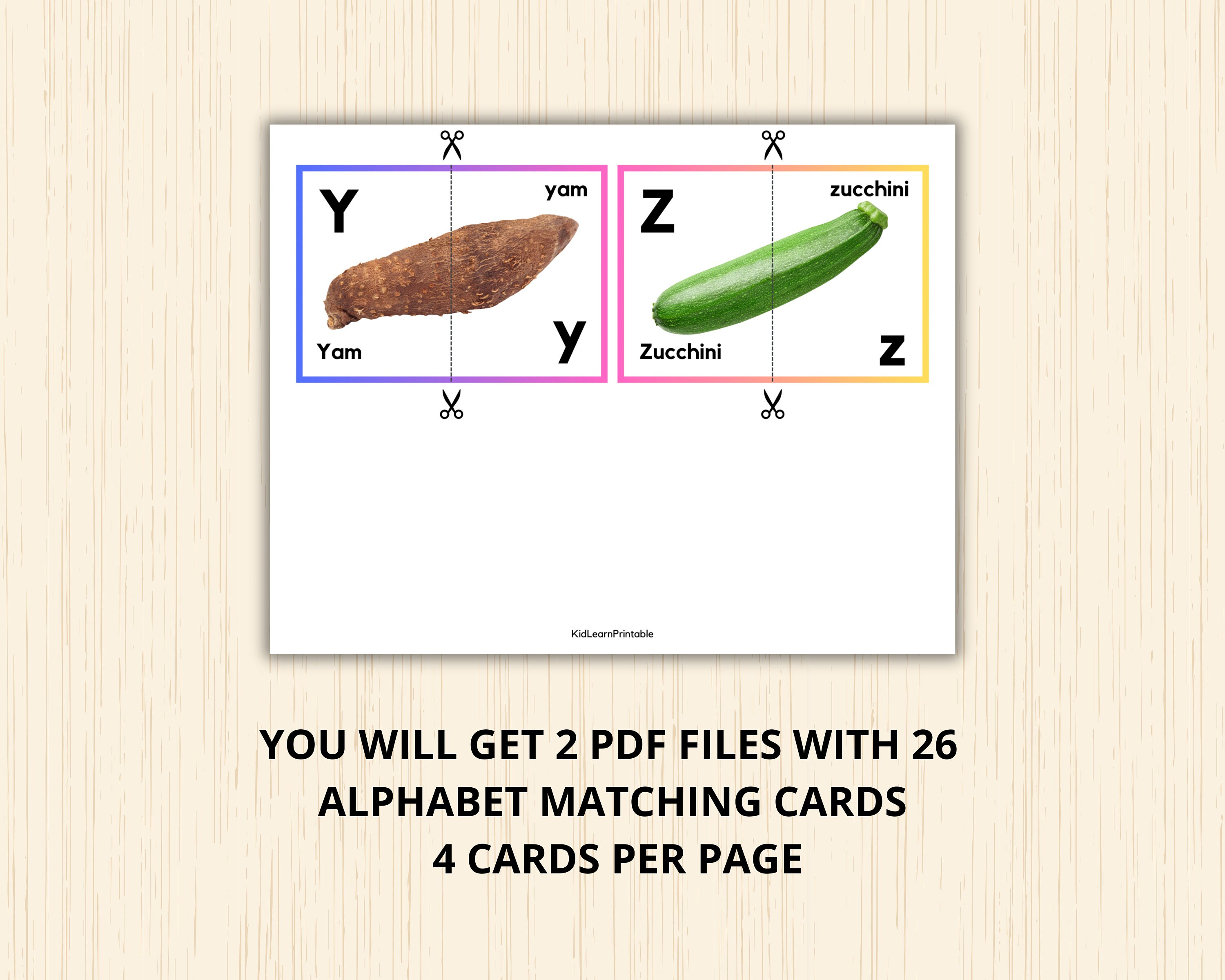 Alphabet Cards Fruits and Vegetables,alphabet Flashcards, ABC Cards ...