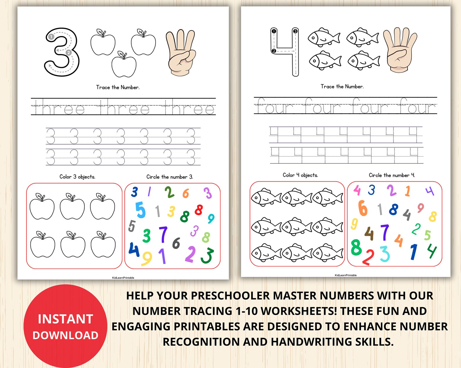 Number Tracing Worksheets,number Tracing Sheet,traceable Numbers ...