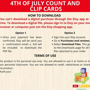 4th of July Count and Clip Cards,numbers 1-20,4th of July Cards ...