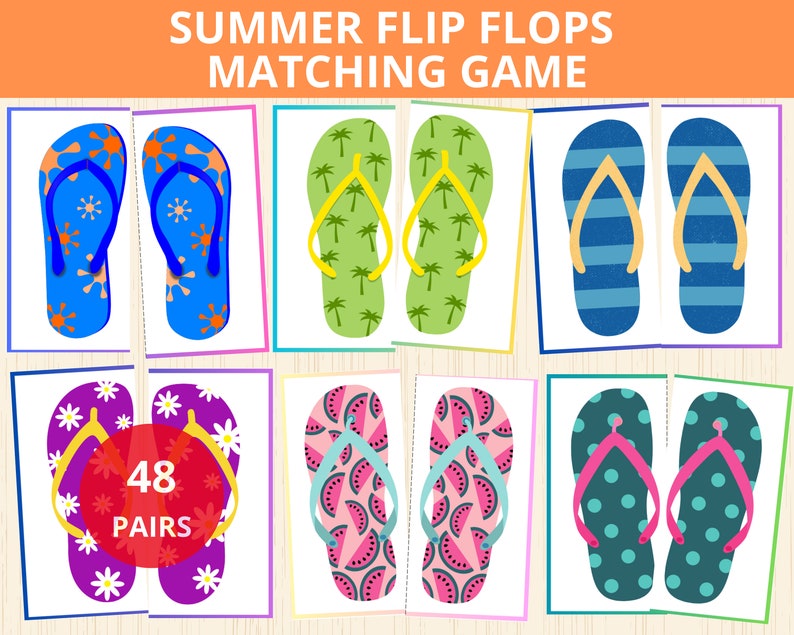 Summer Matching Game,summer Montessori,symmetry Puzzles,symmetry ...