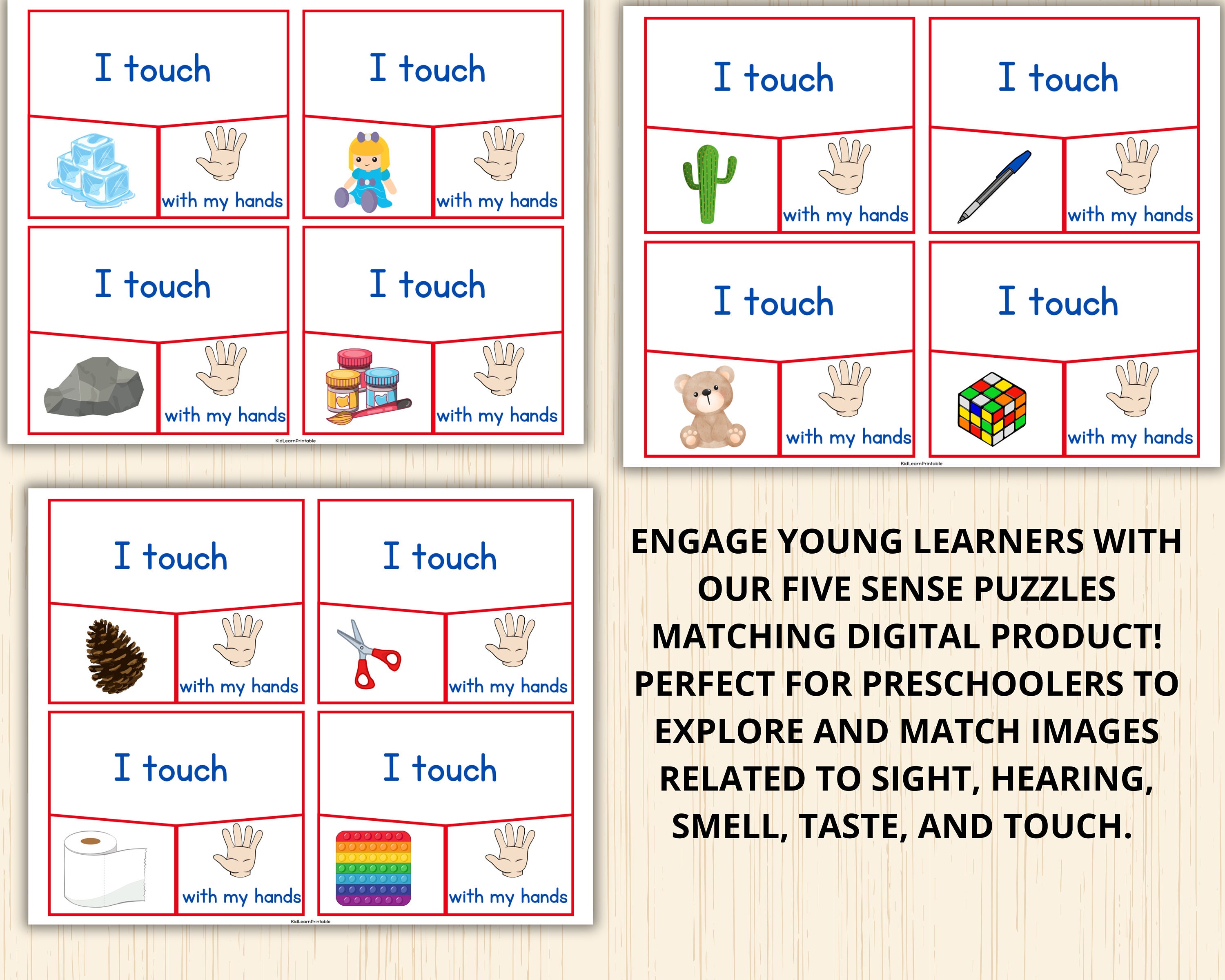 Five Senses Sorting Activity,five Senses Puzzle,5 Sense Activities,5 ...