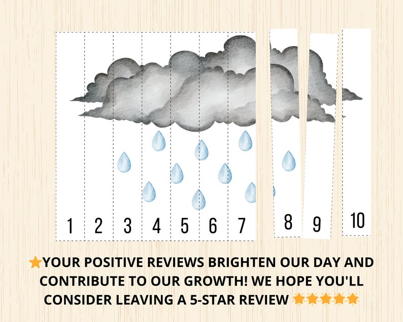 Weather Puzzles,weather Preschool, Number Sequence Puzzles, 1-10 ...